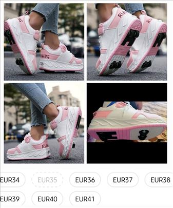 Patike sa točkićima Running pink-ima brojeva