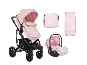 KikkaBoo Kolica Beloved Light Pink set 2in1 sa autosedištem (KKB10120 SET)