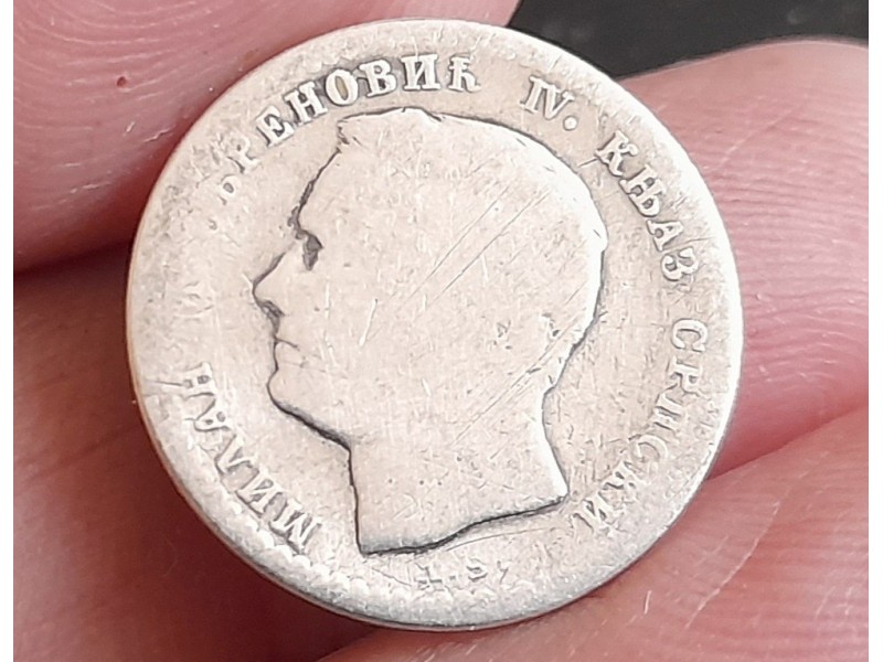 Knezevina Srbija, 50 para 1875