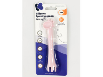 KikkaBoo Silikonska kašičica Giraffe Pink (KKB40080)