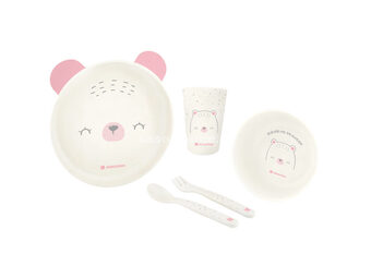 KikkaBoo Set posuđa 4 dela Bear with Me Pink (KKB401349)