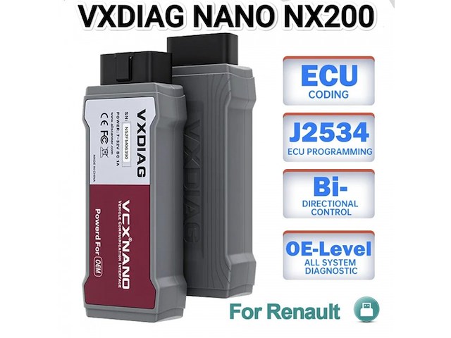 VXDIAG Nano NX200 za Renault OBD2 Dijagnostika