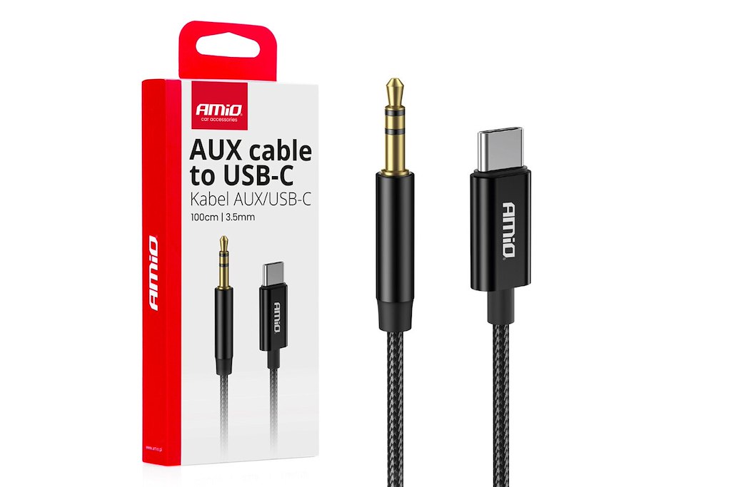 USB-C na AUKS mini priključak 3,5 mm 1m audio kabl AMIO-04294 Proizvod meseca