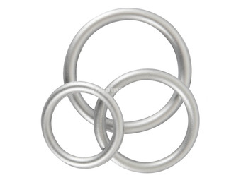 Metallic Silicone Cock Ring Set - Silikonski prsten