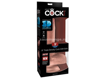 KING COCK 9" 3D With Balls