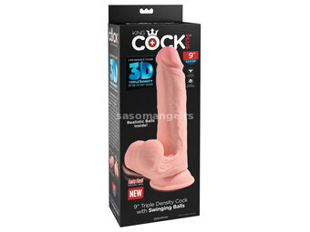 KING COCK 9" 3D Swinging Balls