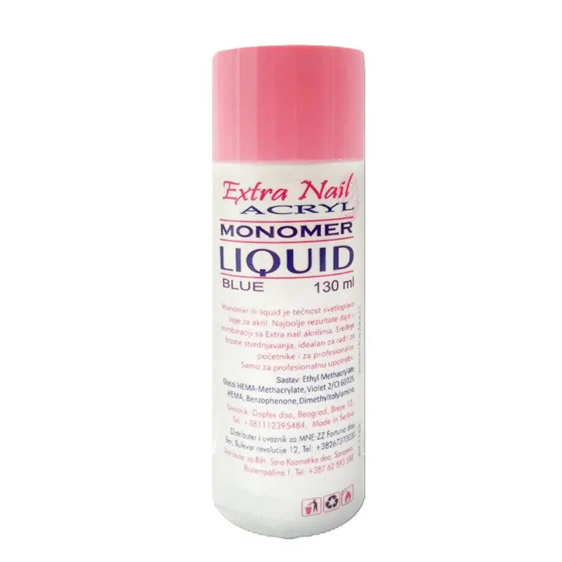 Extra Nail Monomer za akril Liquid, 130 ml, Svetloplavi