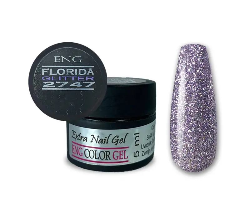 Extra Nail Gel za nokte Florida Glitter 2747, 5ml