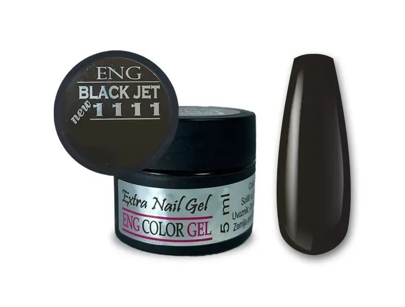 Extra Nail Gel za nokte Jet Black 1111, 5ml