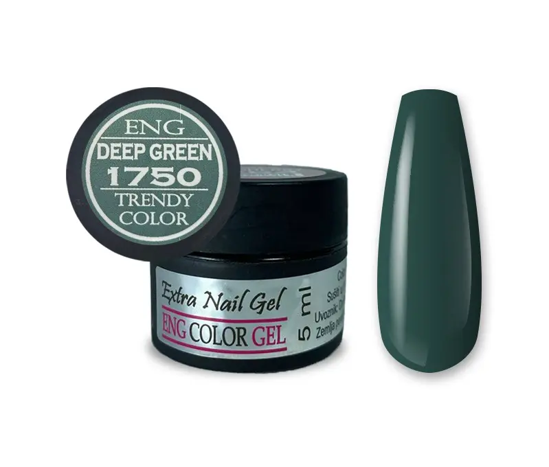 Extra Nail Gel za nokte Deep Green 1750, 5ml