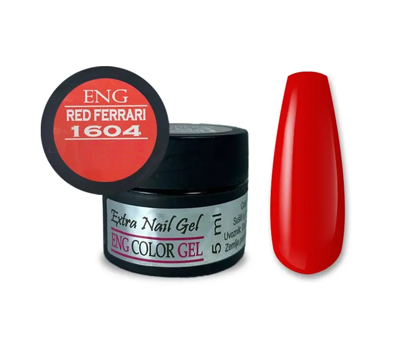 Extra Nail Gel za nokte Red Ferrari 1604, 5ml