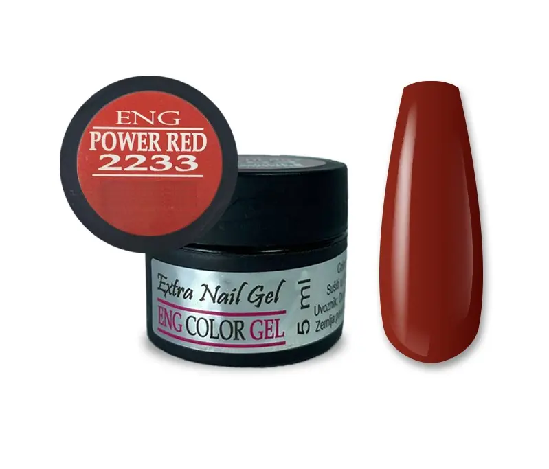 Extra Nail Gel za nokte Power Red 2233, 5ml