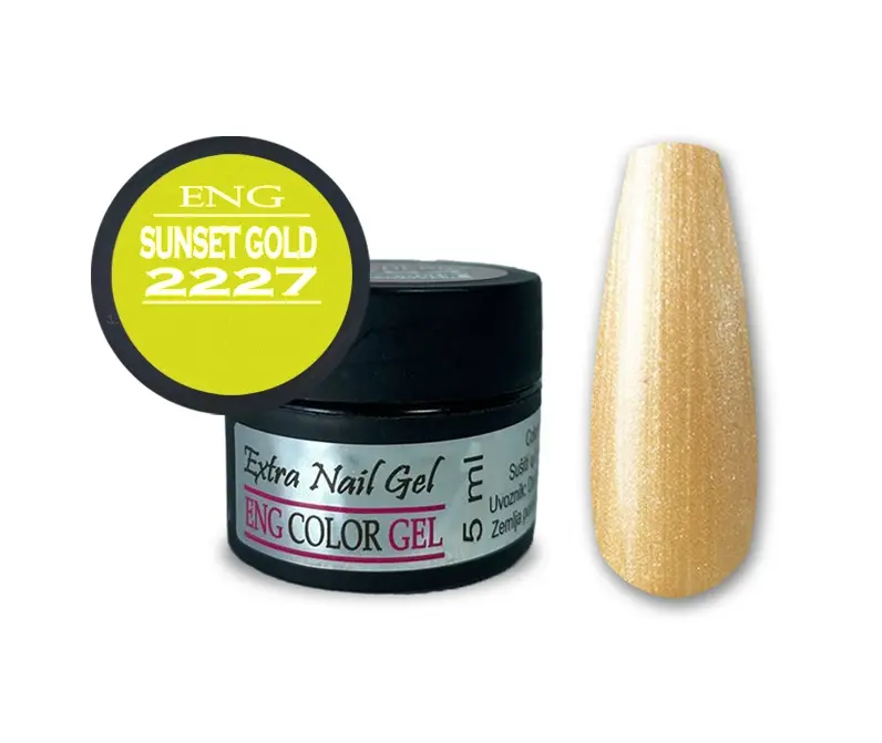 Extra Nail Gel za nokte Sunset Gold 2227, 5ml