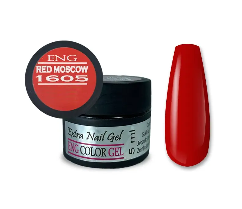 Extra Nail Gel za nokte Red Moscow 1605, 5ml