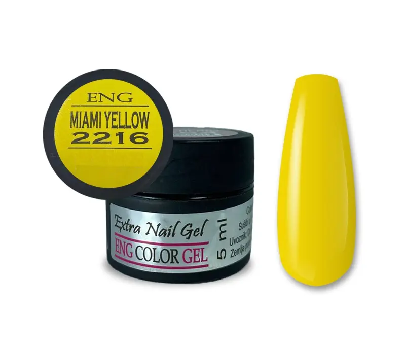 Extra Nail Gel za nokte Miami Yellow 2216, 5ml