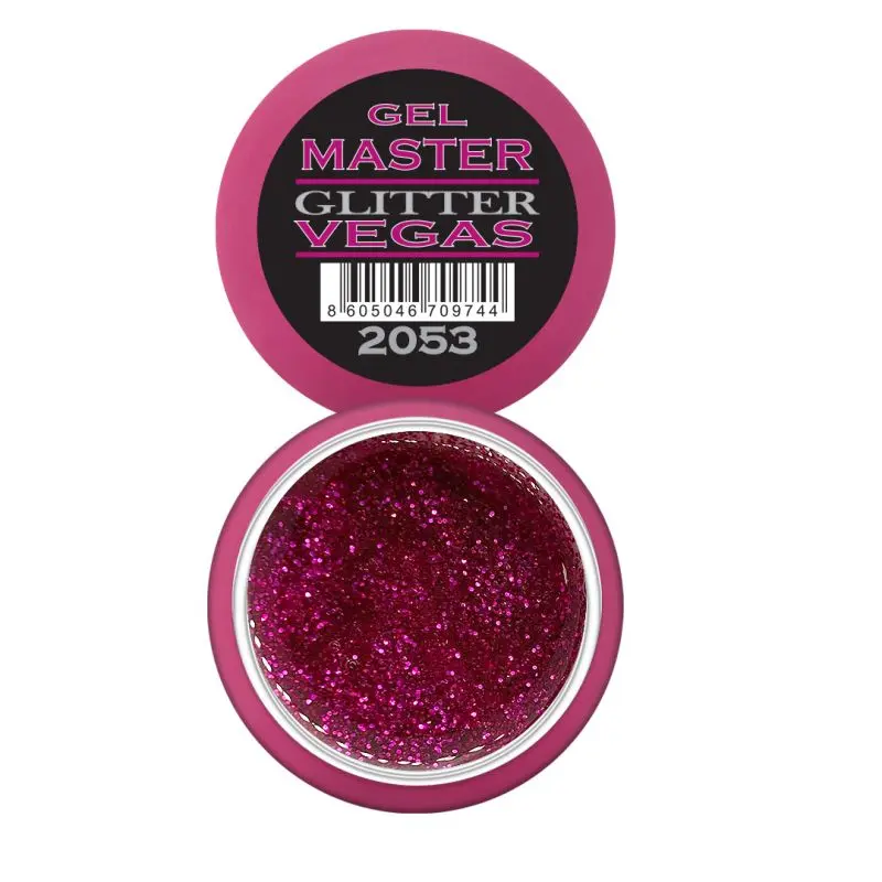 Master Glitter gel, Vegas, 5ml, Roze