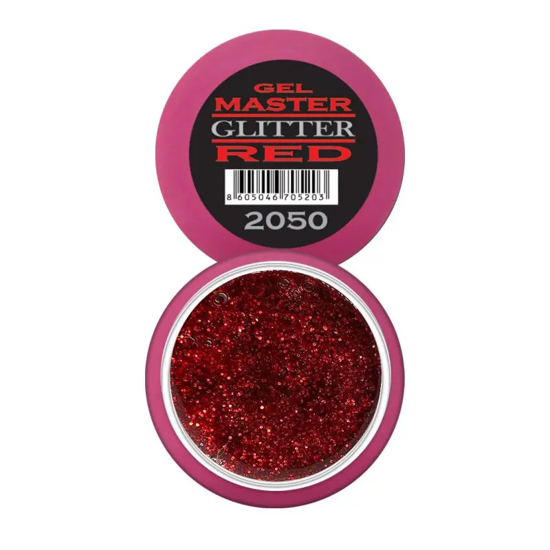 Master Glitter gel, 5ml, Crveni