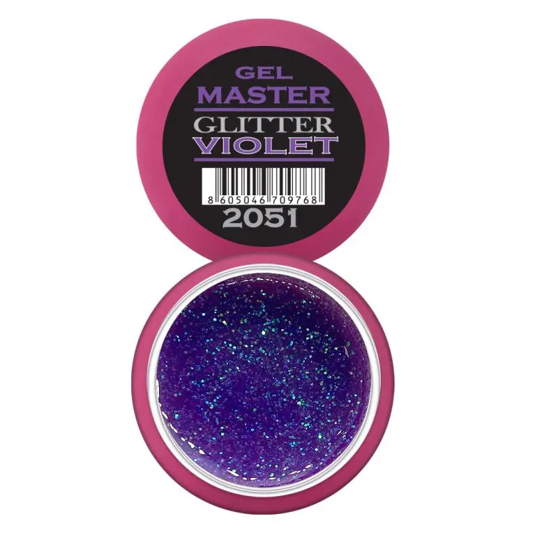 Master Glitter gel, Violet, 5ml, Plavi