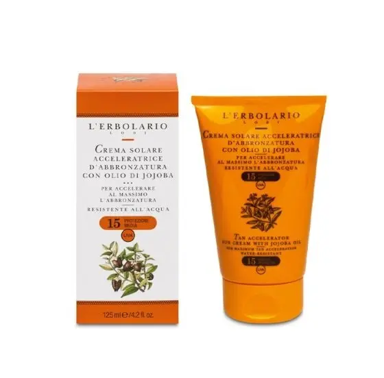 LERBOLARIO Sole krema za tamnjenje SPF 15+, 125ml