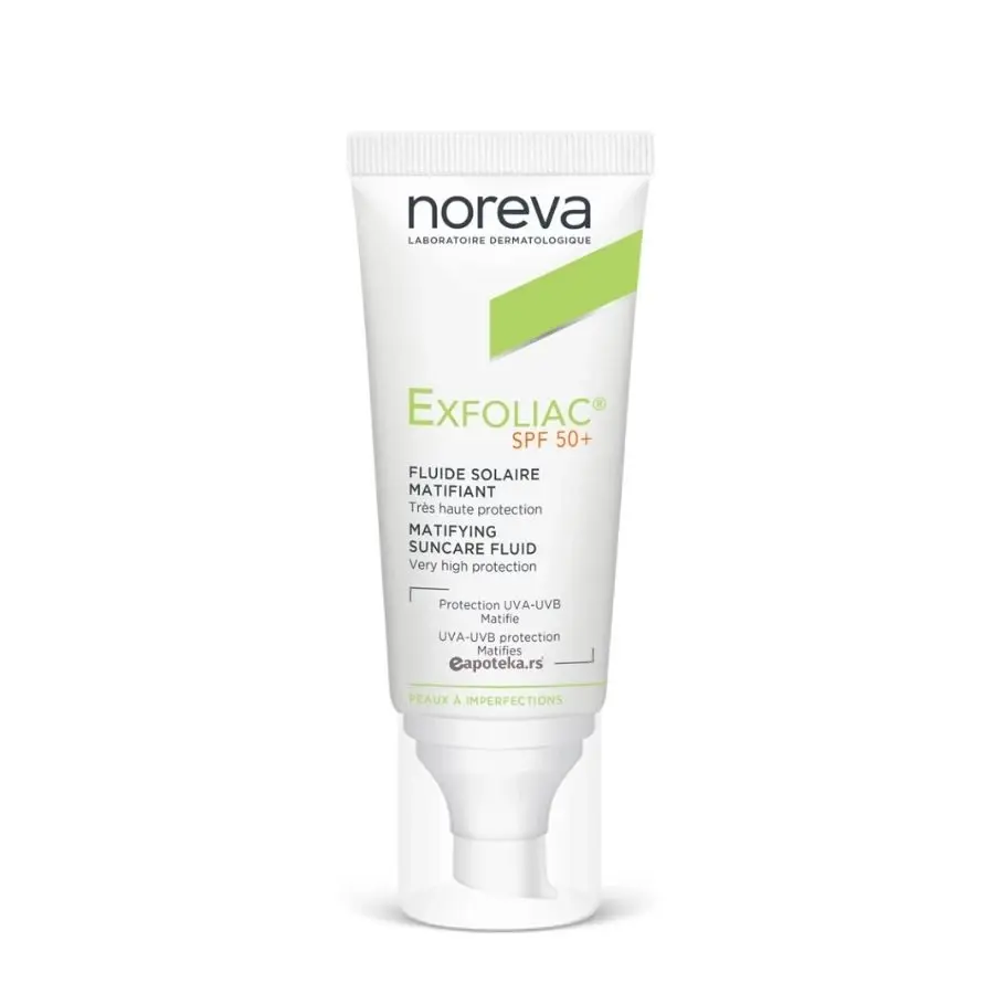 NOREVA Matirajući fluid za zaštitu od sunca Exfoliac SPF 50 40ml