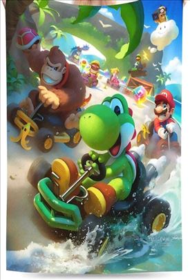 Super Mario Mariokart ćebe, pokrivač 150x100cm