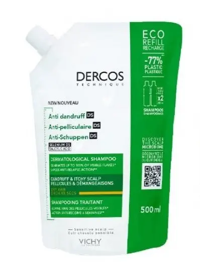 Vichy Dercos anti dandruff šampon suva perut, 500ml