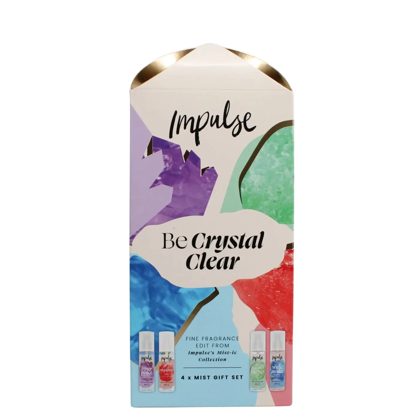 IMPULSE Poklon set Be Crystal Clear, Ženski body mist, 4x150 ml