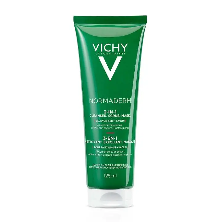 VICHY Normaderm 3u1 krema za čišćenje,piling,maska, 125ml