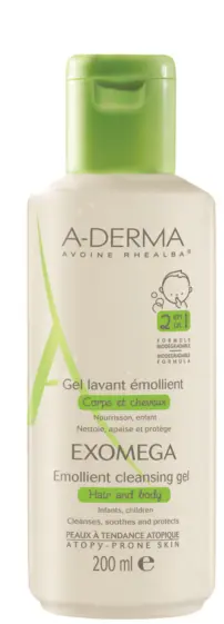 A-Derma Exomega penušavi gel 2u1, 200ml