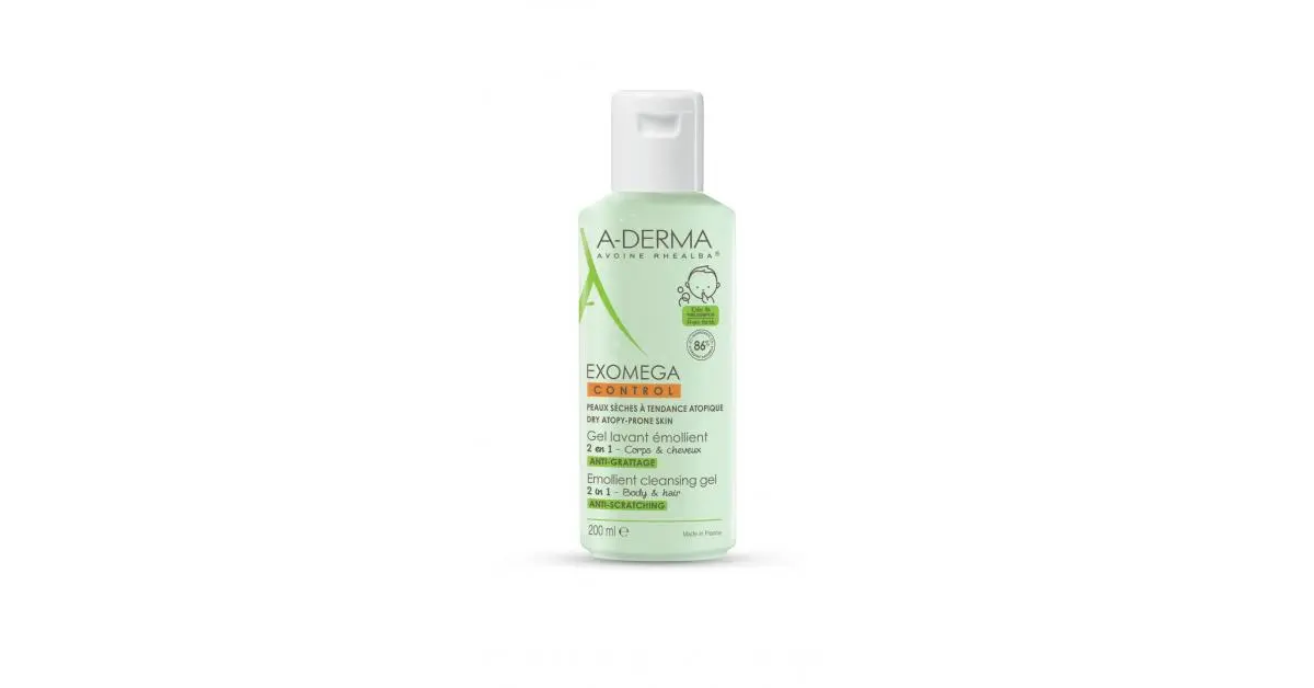 A-Derma Exomega control penušavi gel 2u1, 200ml