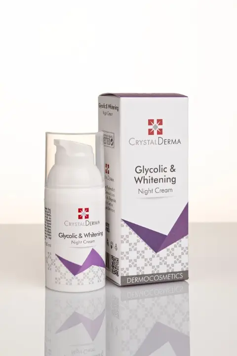 Crystal Derma Glycolic & whitening night cream, 30ml