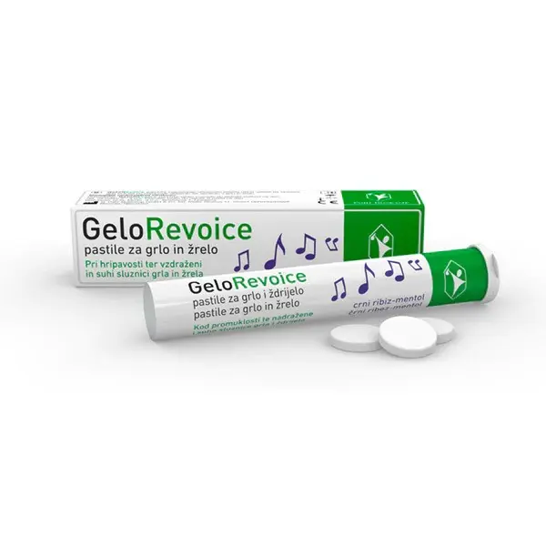 Gelorevoice Crna ribizla i mentol, 20 pastila