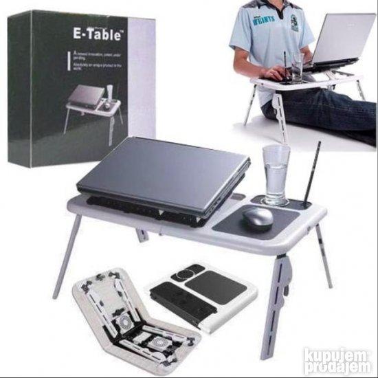 E-Table sto za laptop sa dva kulera – E-Table sto za laptop sa dva kulera