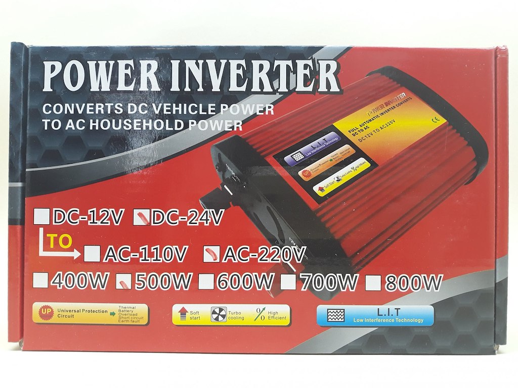 Pretvarač-Inverter DC 24V/500W — Pretvarač-Inverter