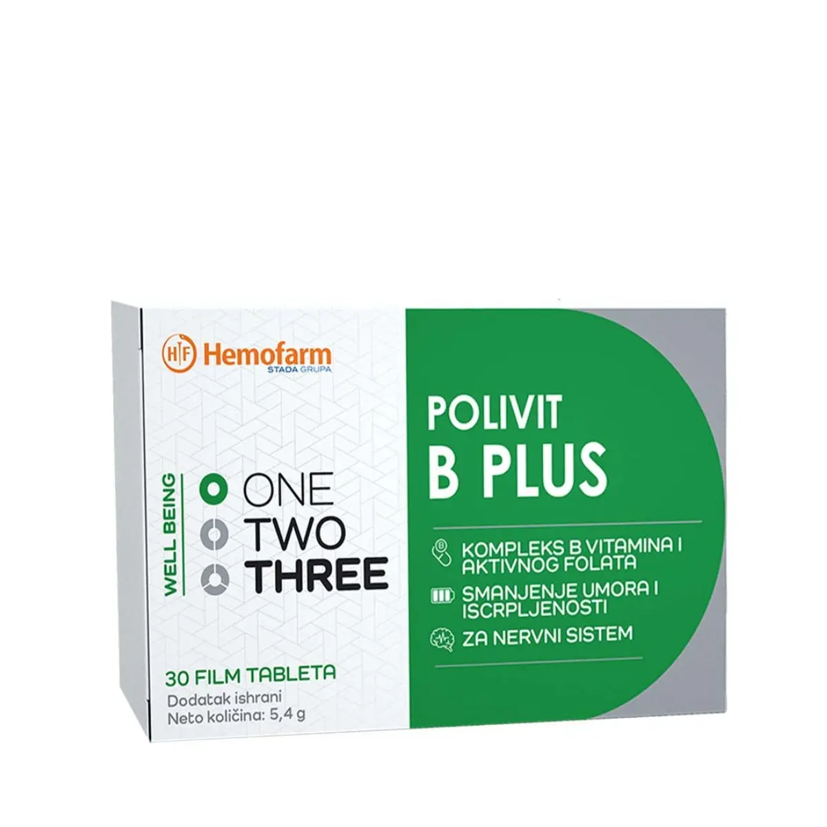 One Two Three Polivit B Plus, 30 tableta