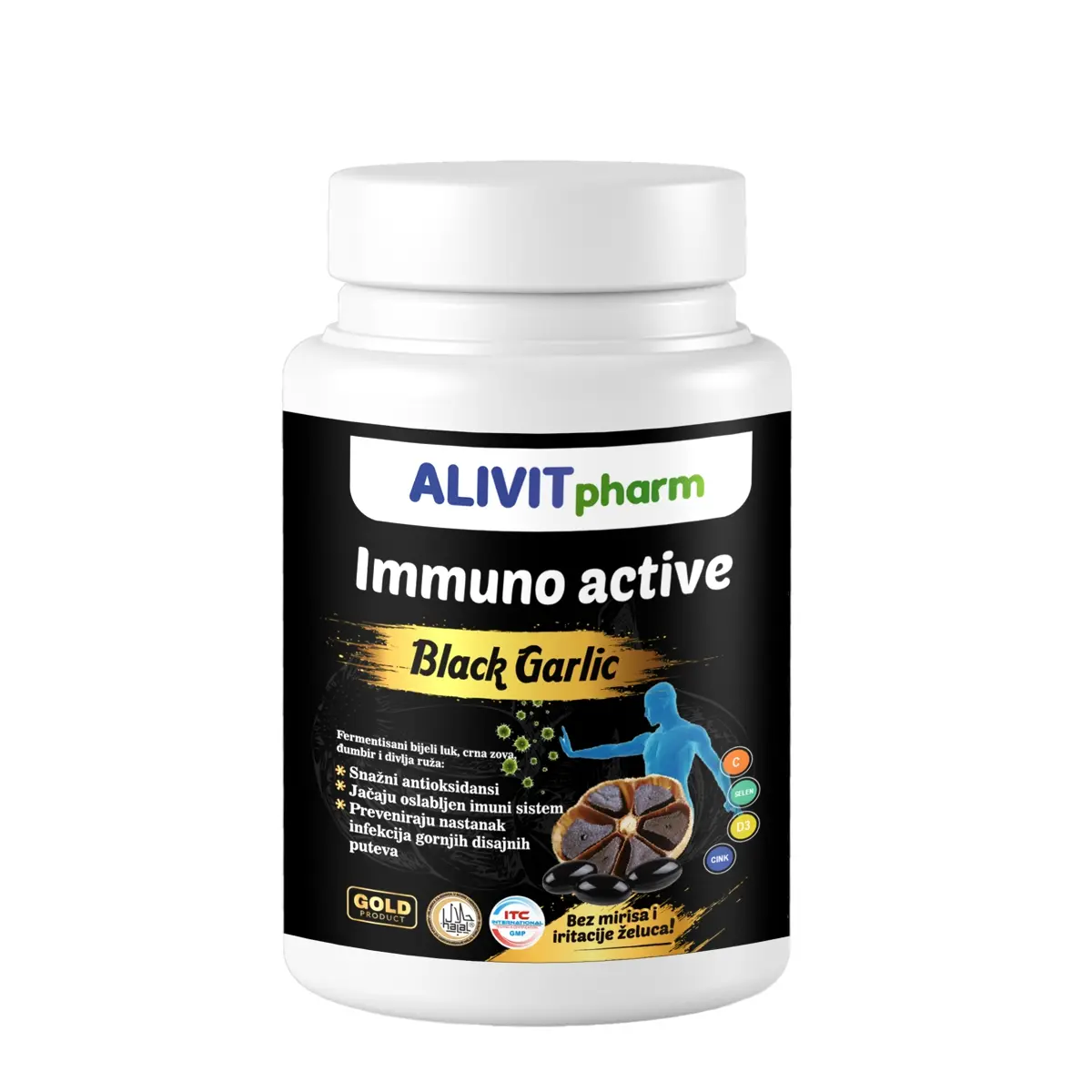 Alivit Black Garlic Immuno active, 90 kapsula