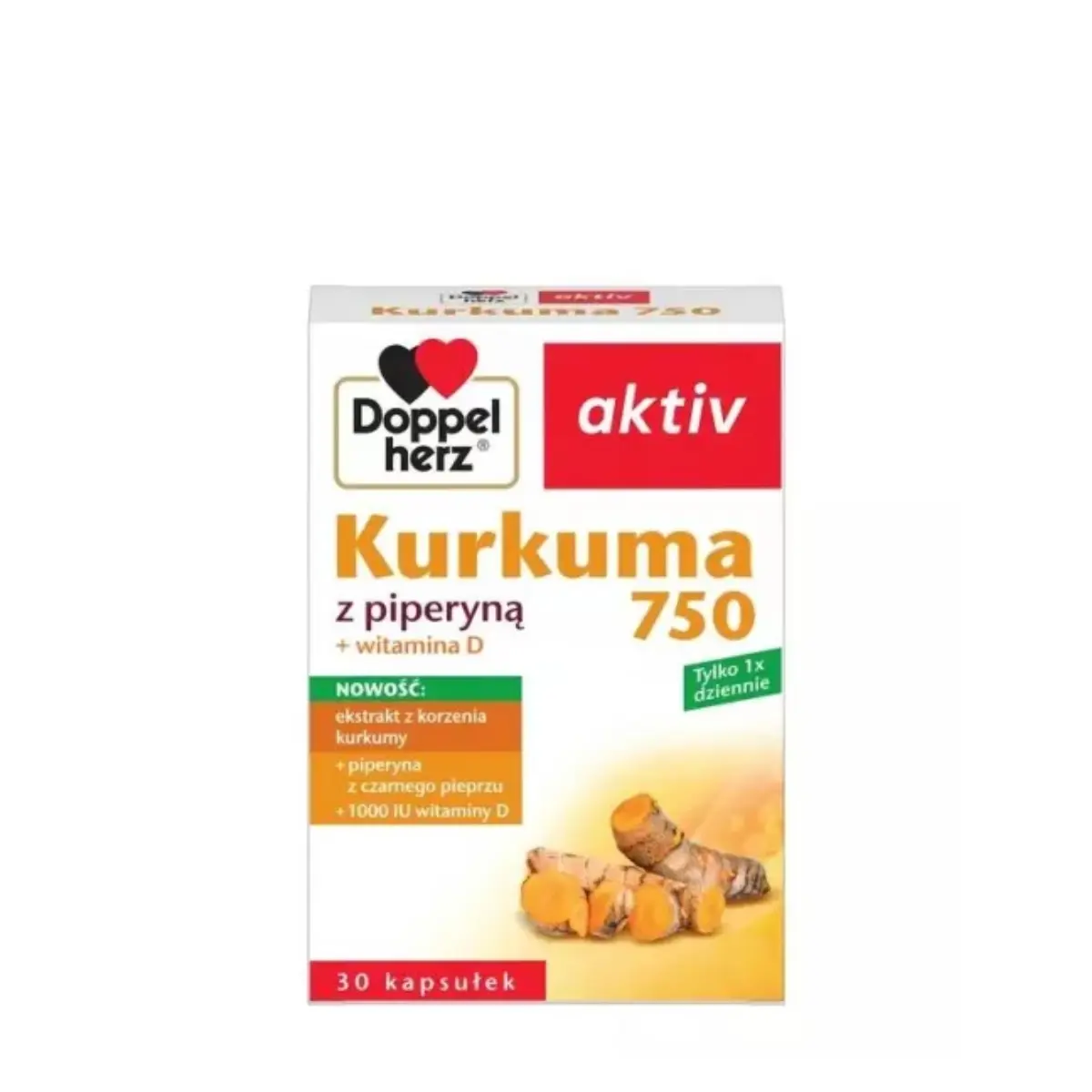 Doppel Herz Kurkuma 750 D 1000IU, 30 kapsula