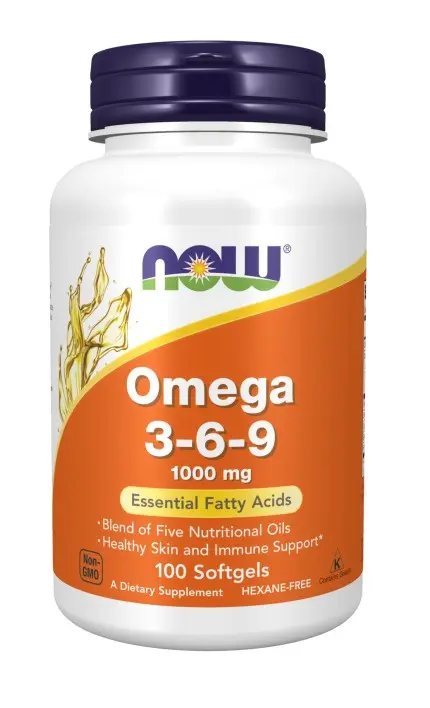 NOW Omega 3-6-9 1000mg, 100 kapsula