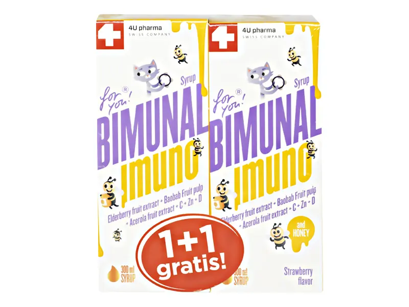 4U Pharma Bimunal Imuno Sirup za decu, 2x300 ml