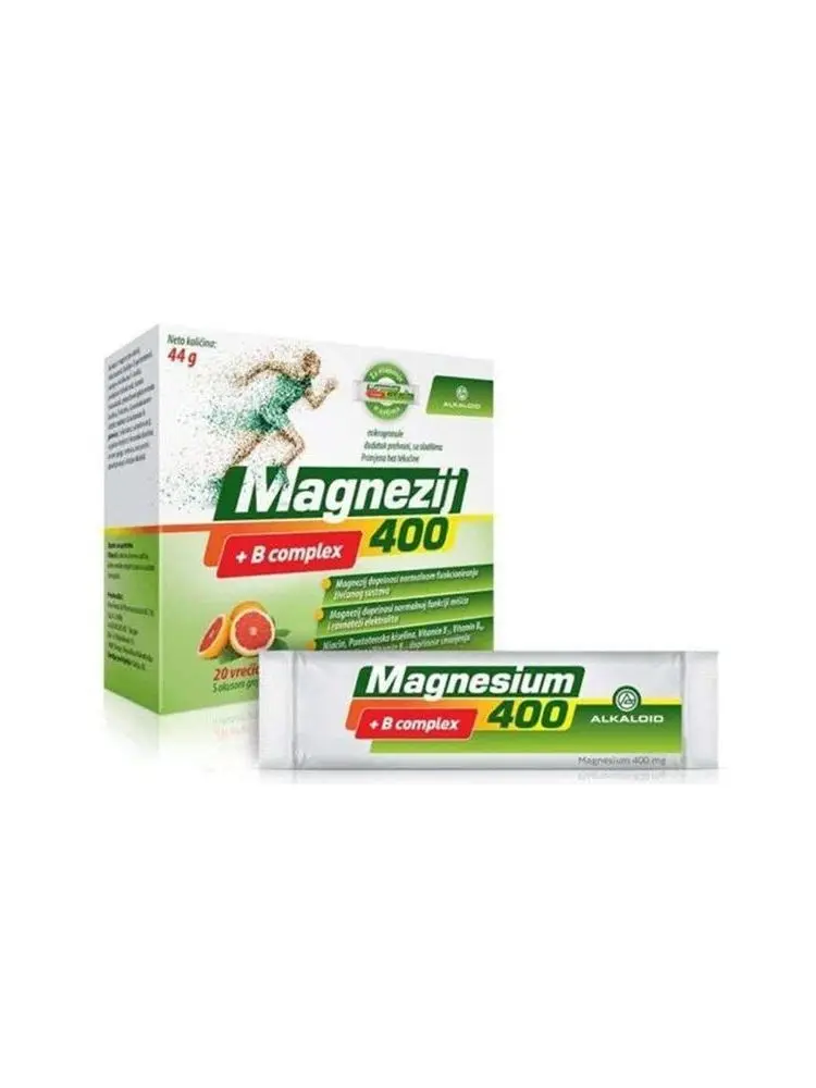 Alkaloid Magnezijum 400+B, 20 kesica