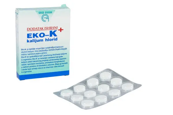 Eko Farm Kalijum hlorid, 1g, 24 tableta