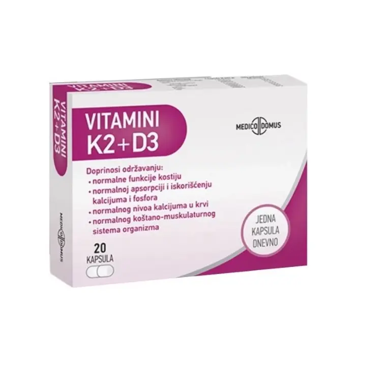 Medico Domus Medico domus Vitamin k2 + d3, 20 kapsula