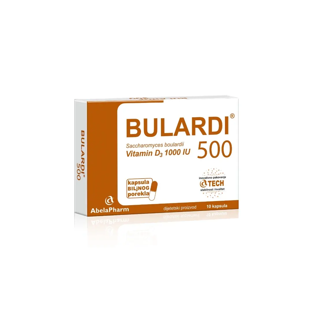 Bulardi® 500 mg sa 1000 IJ vitamina D3, 10 kapsula