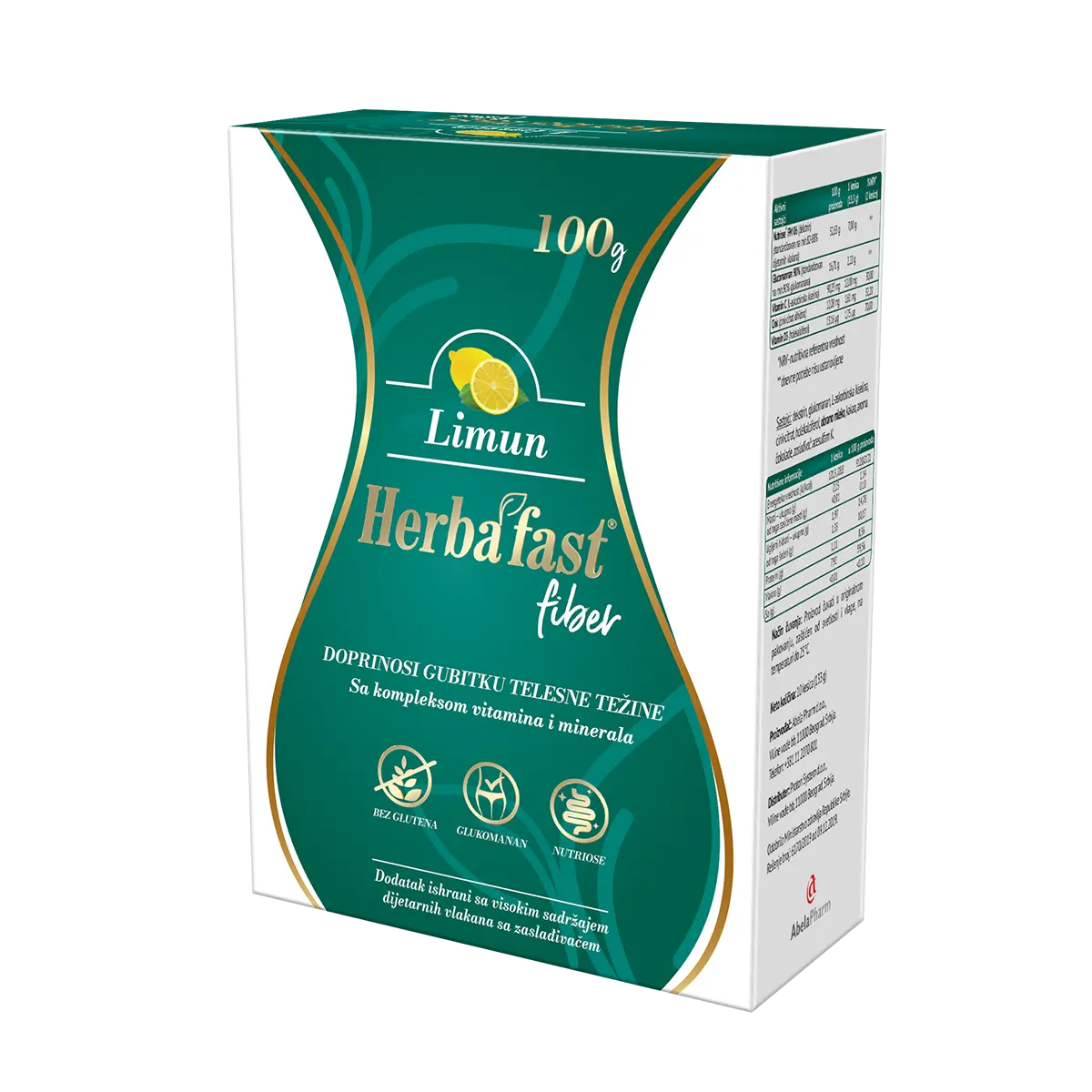 Herbafast® Fiber - limun, 10 kesica