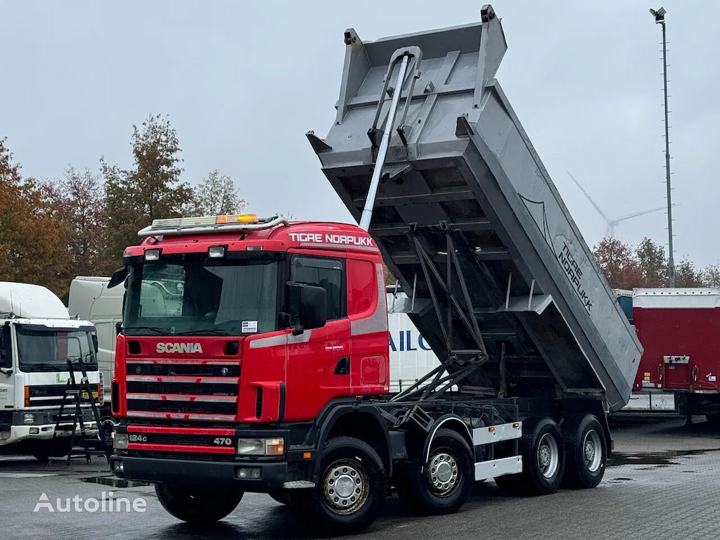 Scania R124-470 8x4 TIPPER / Steel Suspension / Hub Reduction / Retarde kiper