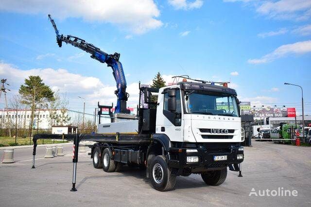 IVECO 6x6 TRAKKER PM 44025 BASKET FLY JIB cran kamion s ravnom platformom