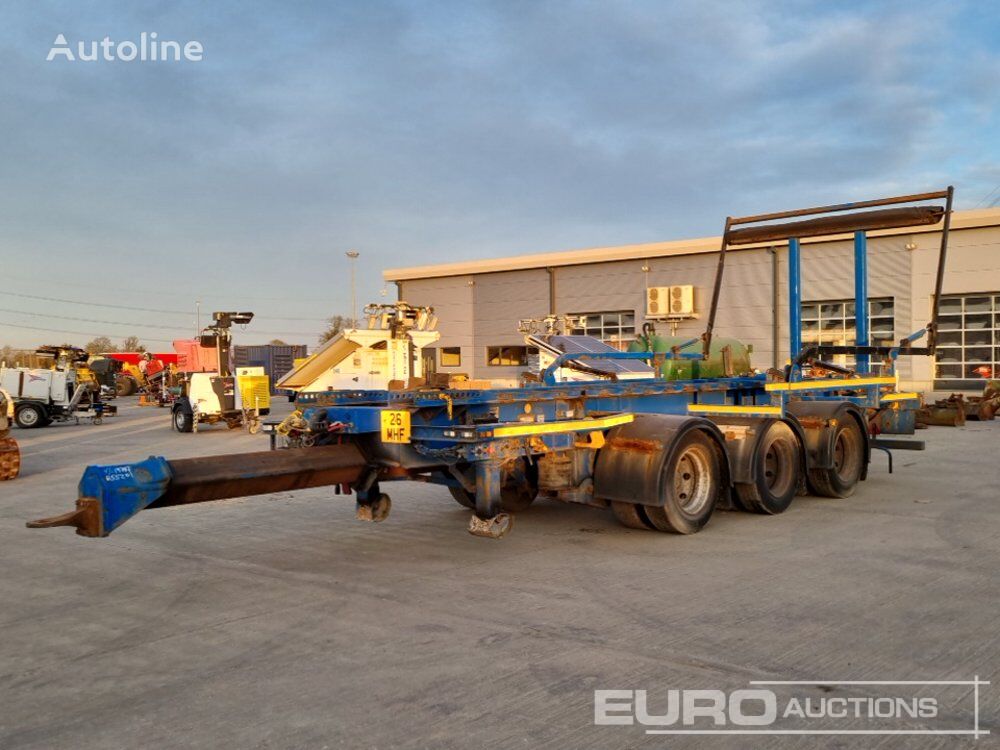 Prodaje se Reynold Boughton Tri Axle Draw Bar Hook Loader Skip Trailer, Eas prikolicu šasiju na aukciji