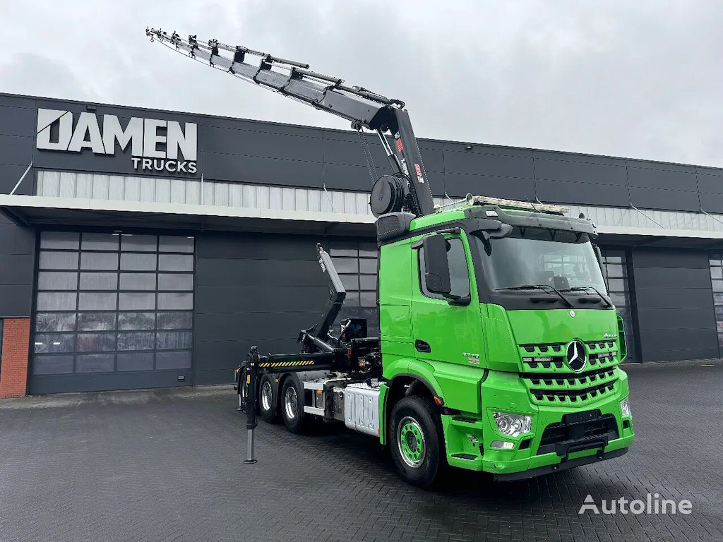 Mercedes-Benz AROCS 3246 8x4 HIAB X-HIPRO 302 E-8 + Haakarm kamion rol kiper