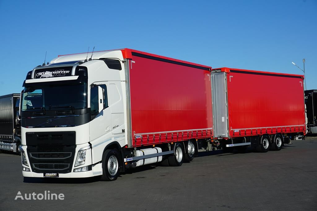 Volvo / FH 460 / ACC / EURO 6 / ZESTAW PRZEJAZDOWY 120 M3 kamion sa klizna zavesa cerada + prikolica sa kliznom ceradom