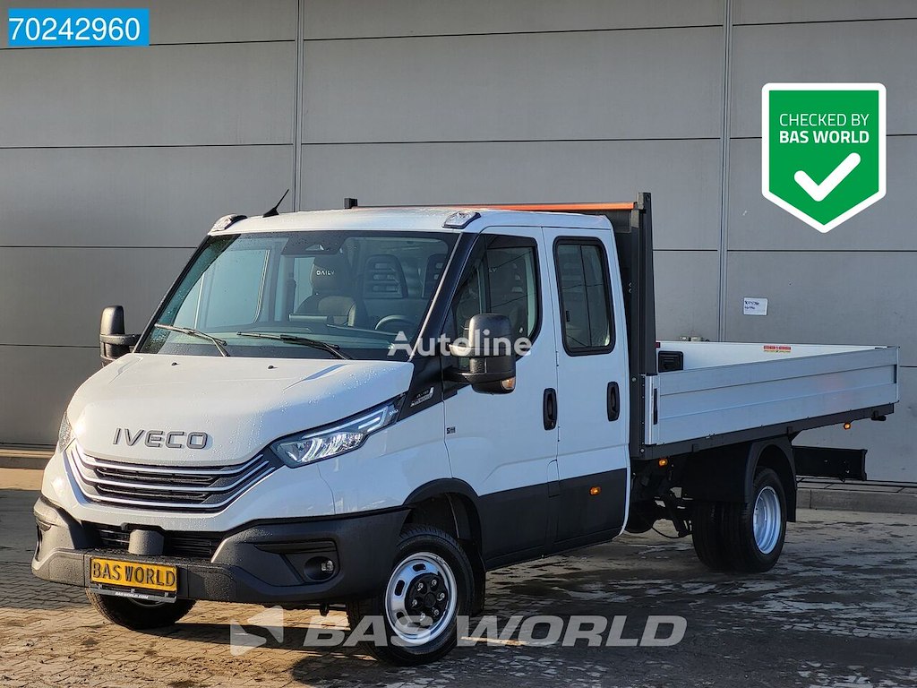 Novi IVECO Daily 35C18 3.0 180PK Nwe model 2025 Dubbel Cabine Open laadbak kamion s ravnom platformom < 3.5t